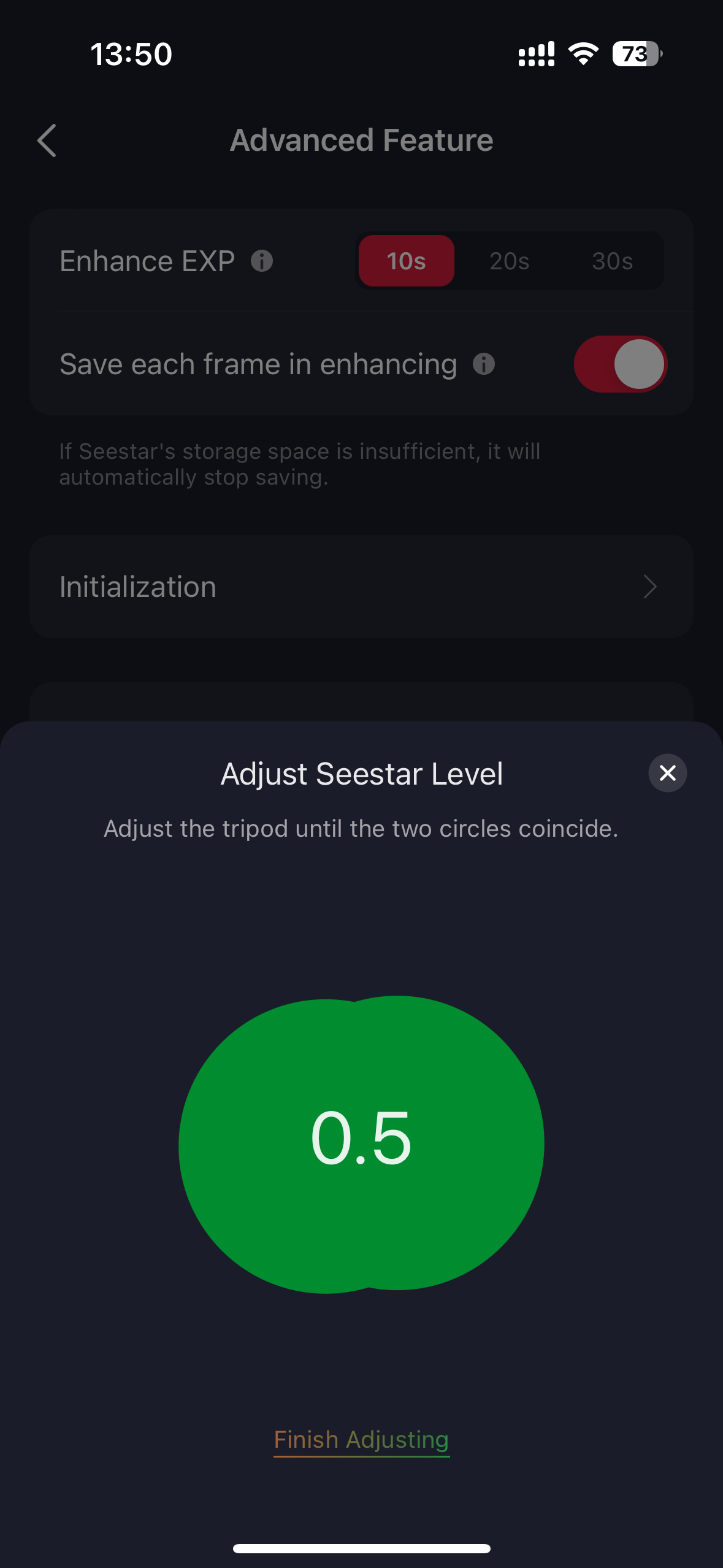 As shown in the picture, adjust the two circles on the screen until ...